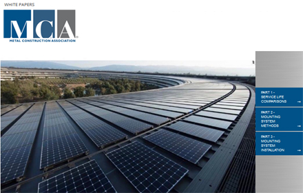 MCA Releases Three-Part White Paper Series On Metal Roofing And PV ...