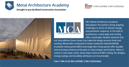 MCA Launches New Metal Architecture Academy