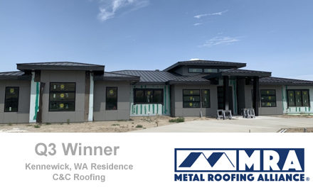 MRA Selects Washington Home As Q3 Best Residential Metal Roofing Project