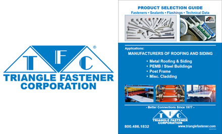 New Triangle Fastener Catalog Targeted To Manufacturers Of Rollformed ...